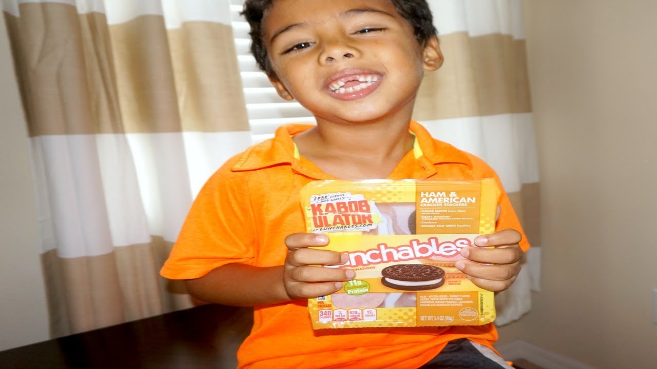 Lucas Tries an Oreo Lunchables | Ham and American Crackers Lunchable ...