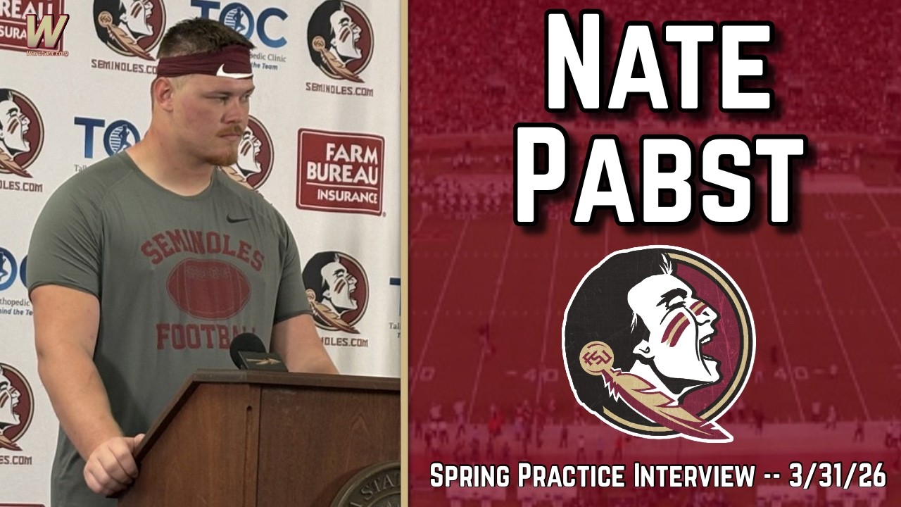 Nate Pabst Spring Practice Interview 3-31-26 | FSU Football | Florida ...
