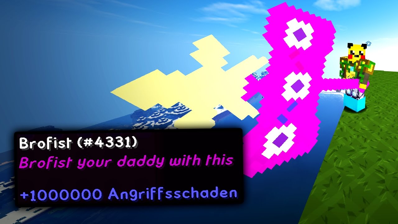 1 MILLION DAMAGE OP BRO FIST im MINECRAFT SHOP BATTLE - YouTube