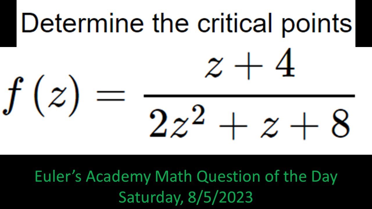 Math Question of the Day: Saturday August 5th, 2023 - YouTube
