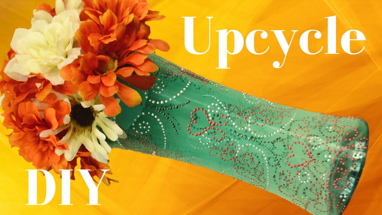 DIY Glass Vase Dye With Food Coloring & Mod Podge - YouTube