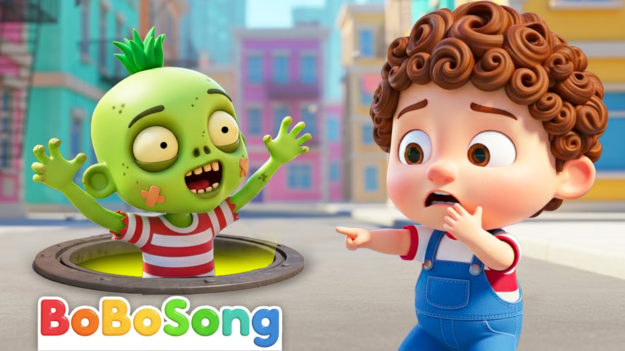 Monster in the Manhole 👻 Halloween Songs for Kids | Funny Bobo ...
