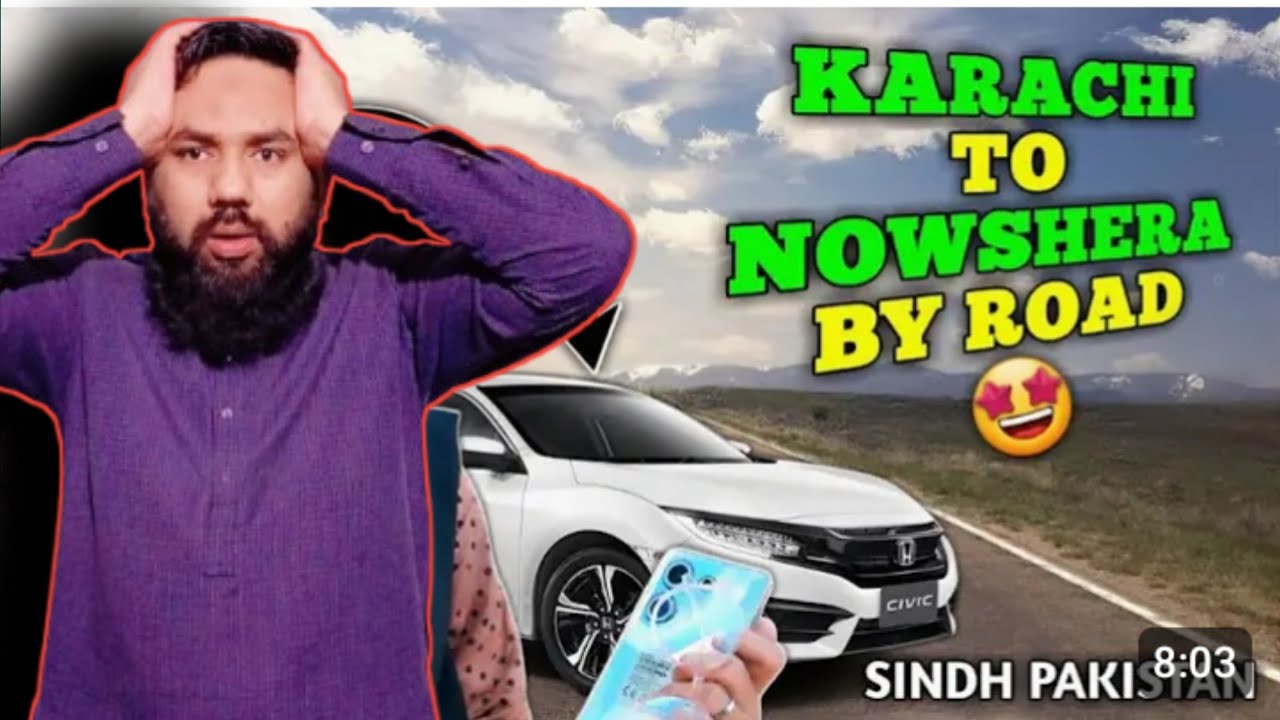 Karachi sy neshra froze by Road and kand yaro city|Gari khrab ho Gai😭😭 ...