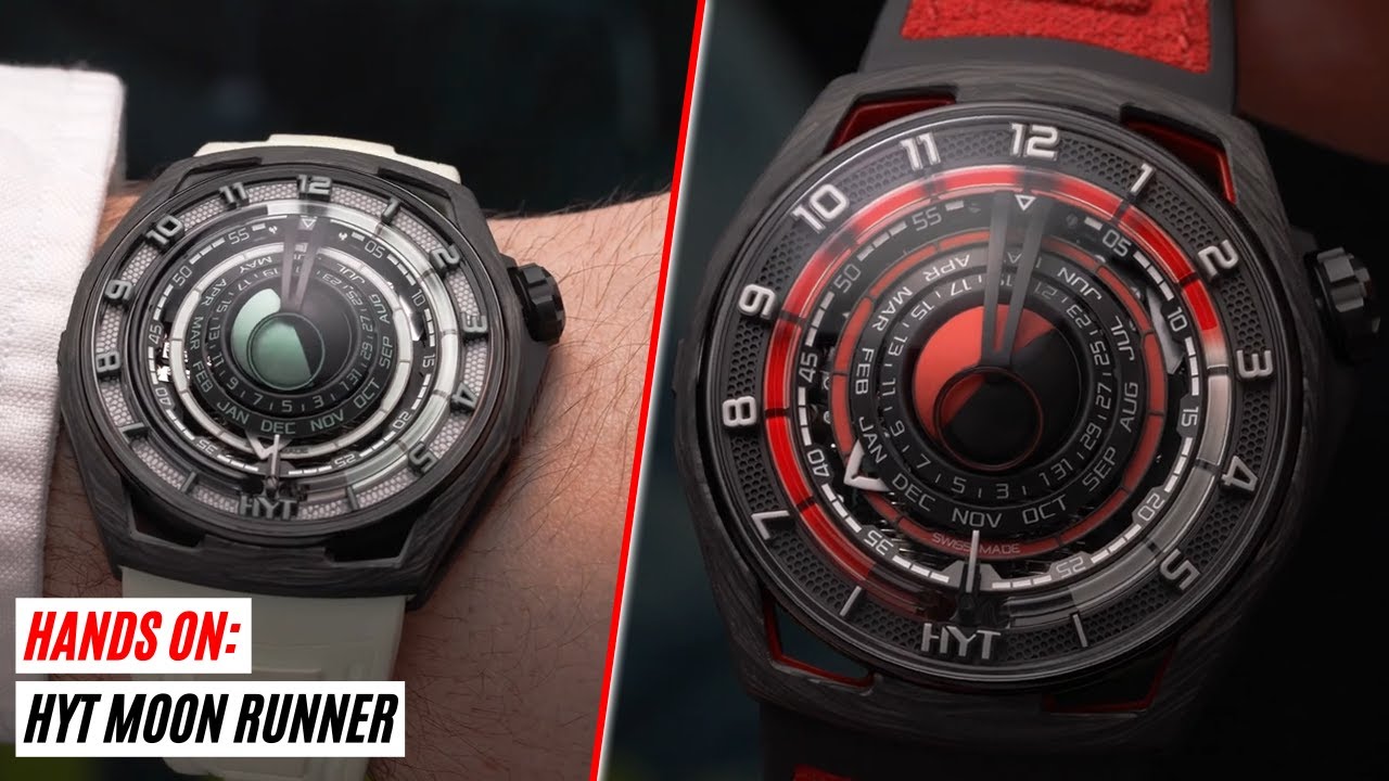 The HYT Moon Runner Supernova Red Magma and White Neon - YouTube