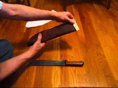 Deer Skin Machete Sheath Part 1 - YouTube