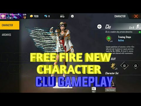 FREE FIRE NEW CHARACTER CLU GAMEPLAY ||CLU GAMEPLAYS - YouTube