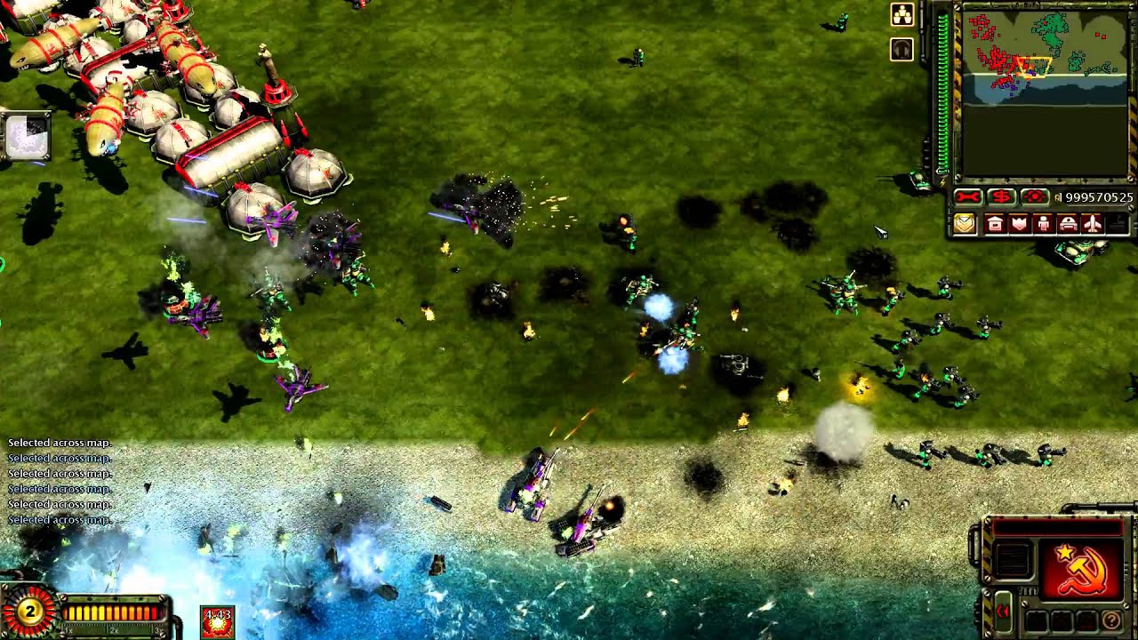 cnc red alert 3 2vs2 max cash & power map - YouTube