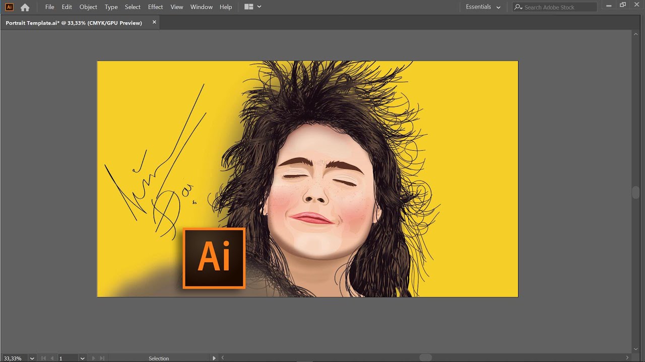 How to hair vector, Make A Vector Portrait | Using Adobe Illustrator CC ...