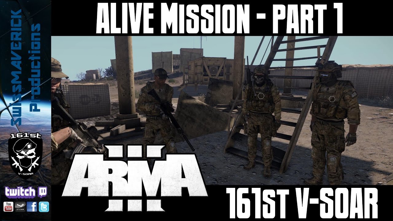 ALIVE Coop Gameplay #1 - ARMA 3 [161st V-SOAR] - YouTube