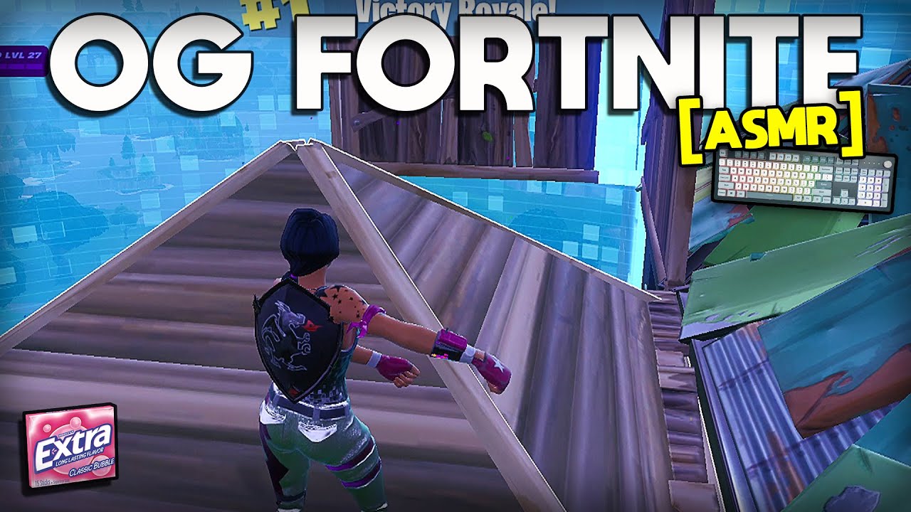 OG Fortnite ASMR 😴 SEASON 1 🏆 Whispering, Gum Chewing & Keyboard Sounds ...