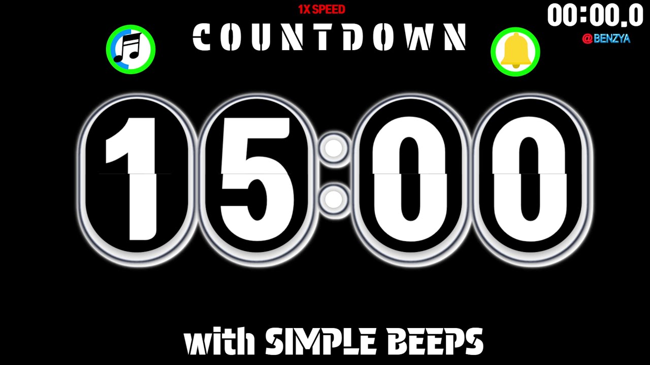 Horizontal vertical round flip clock 15 minute countdown timer alarm🔔 ...