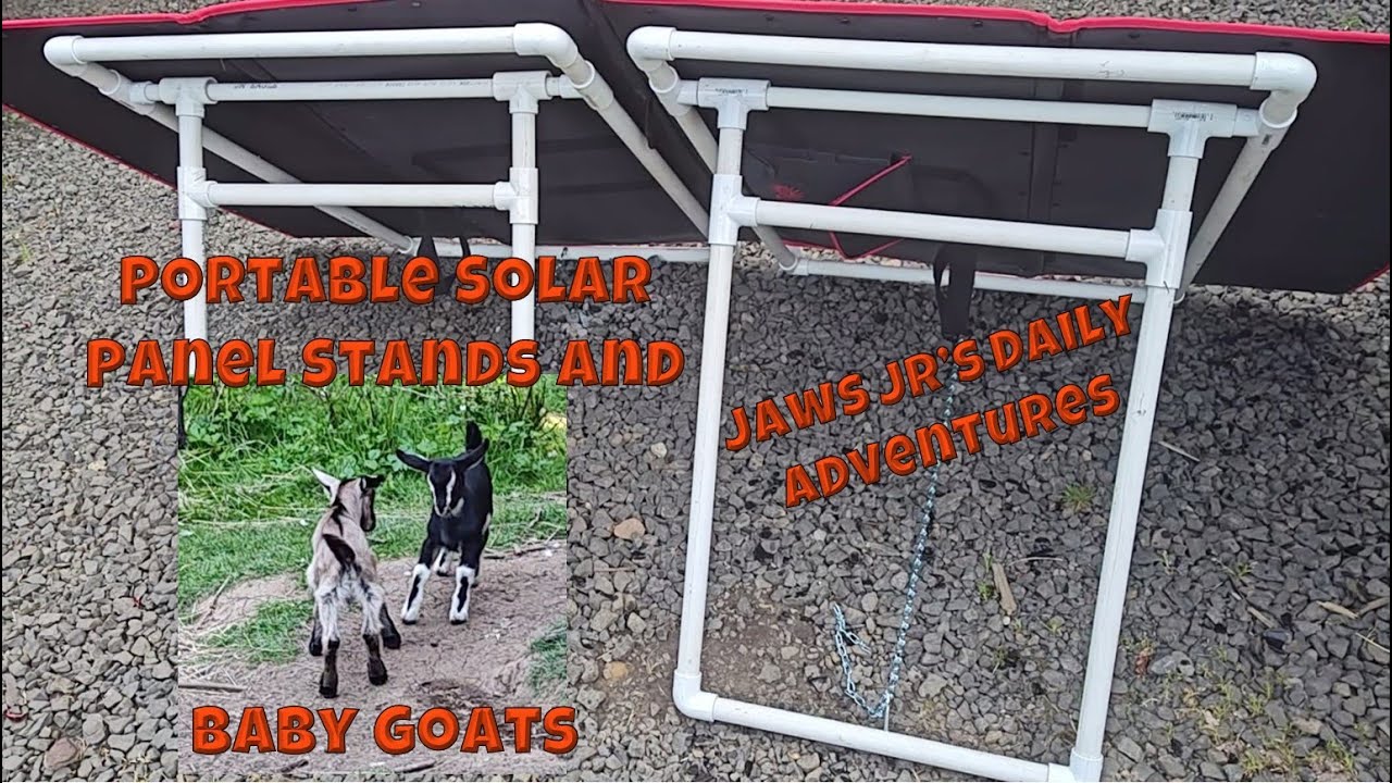 Portable Solar Panel Stands and Baby Goats - YouTube