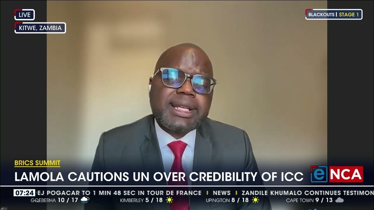 Discussion | Minister Lamola cautions UN over credibility of ICC - YouTube