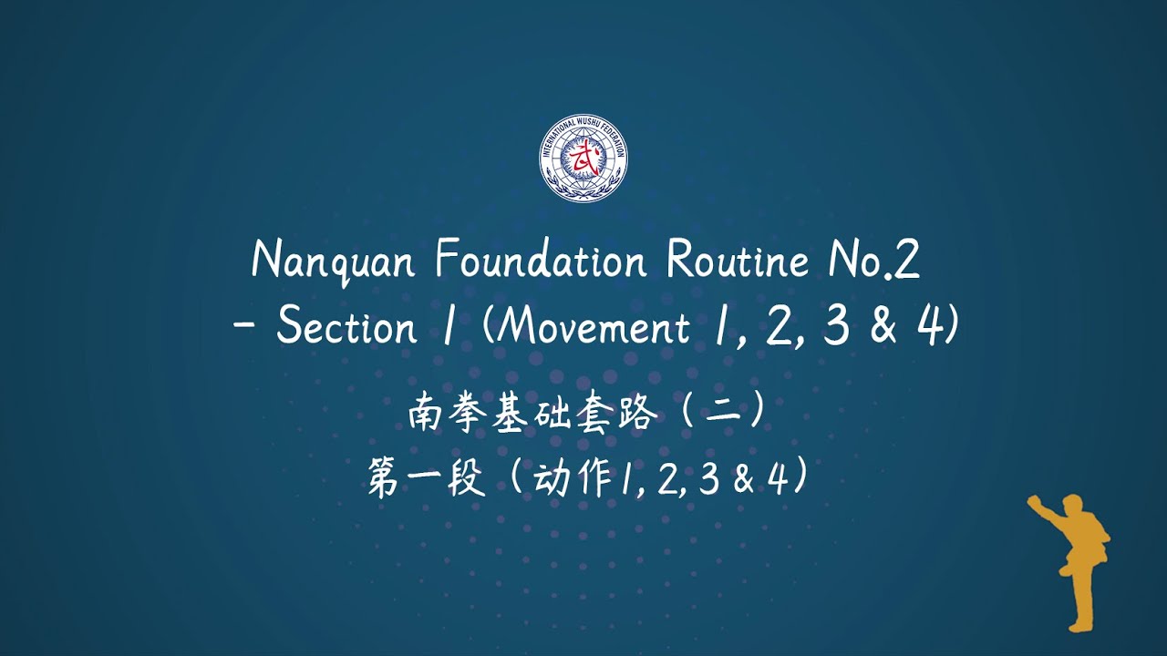Nanquan Foundation Routine No.2 - Section 1 (Movement 1,2,3&4) with AI ...