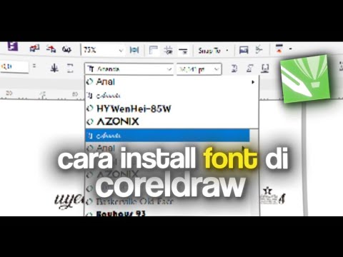 Cara Install Font Di Coreldraw - YouTube