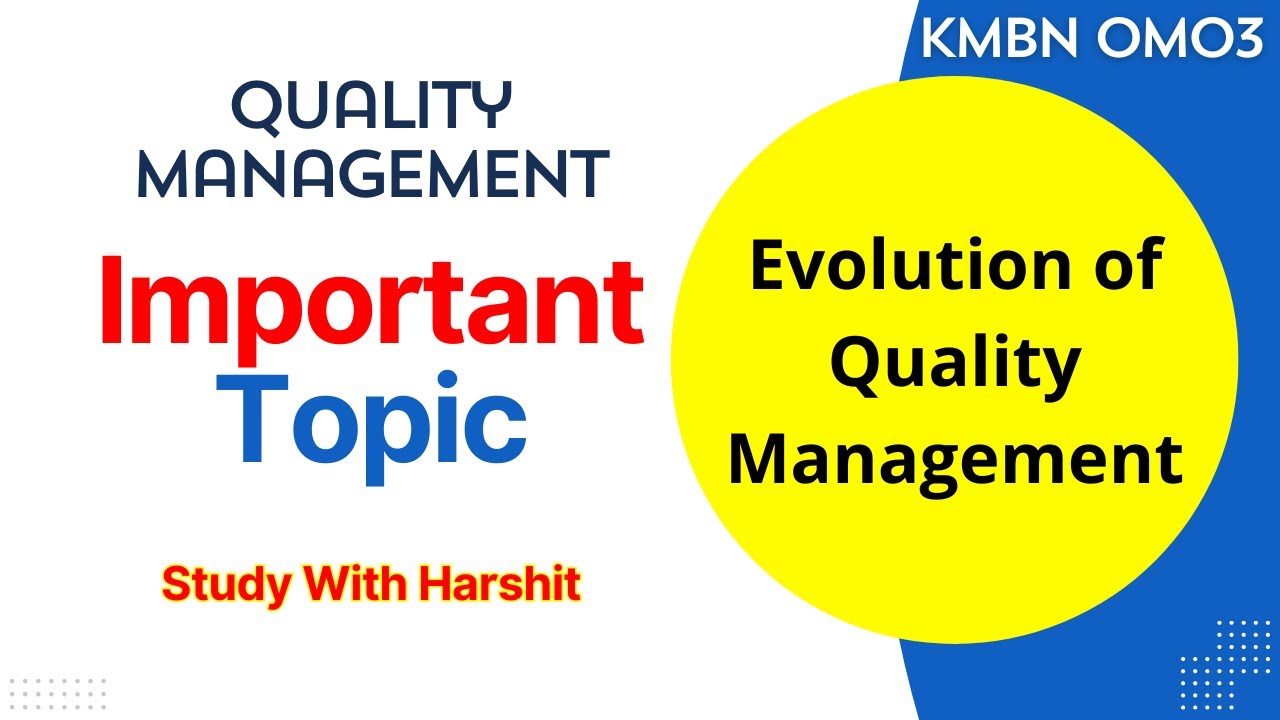 Evolution of Quality Management | KMBN OM03 Quality Management ...