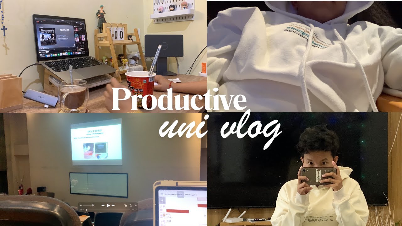 Productive Uni Vlog | student life | unboxing | DeskMakeOver - YouTube