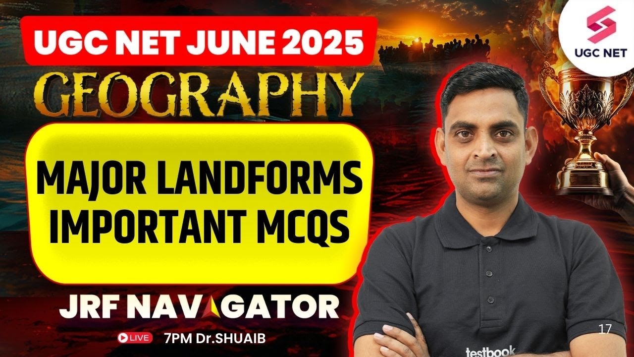 UGC NET Geography Online Classes | Major Landforms Important MCQs | UGC ...