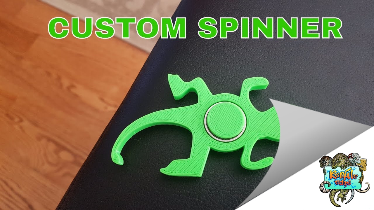 DIY Custom Gecko Fidget Spinner - YouTube