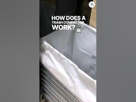How does a trash compactor work? ♻️💡#trashcompactor #kitchenappliances ...