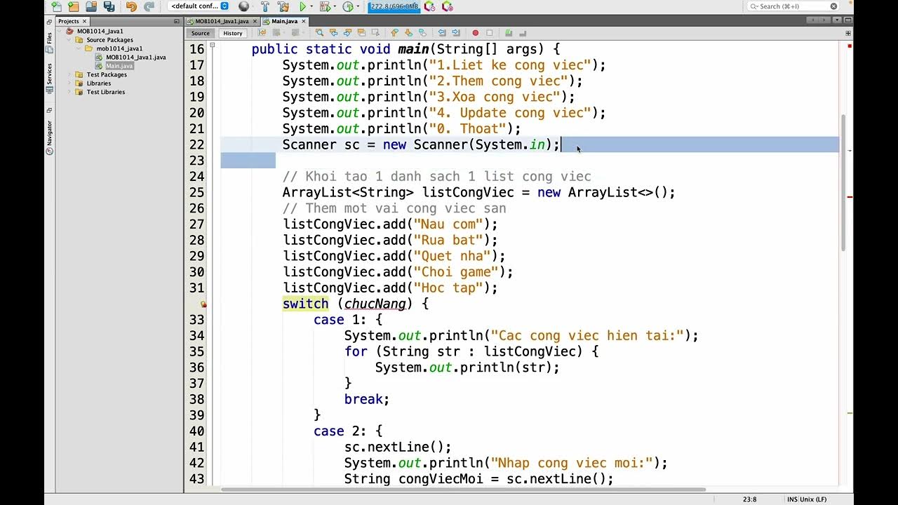 [JAVA] Java 1- P5.2- Switch Case có sử dụng lặp - YouTube