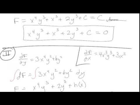 Practice Using Exact Equations to Solve ODEs - YouTube