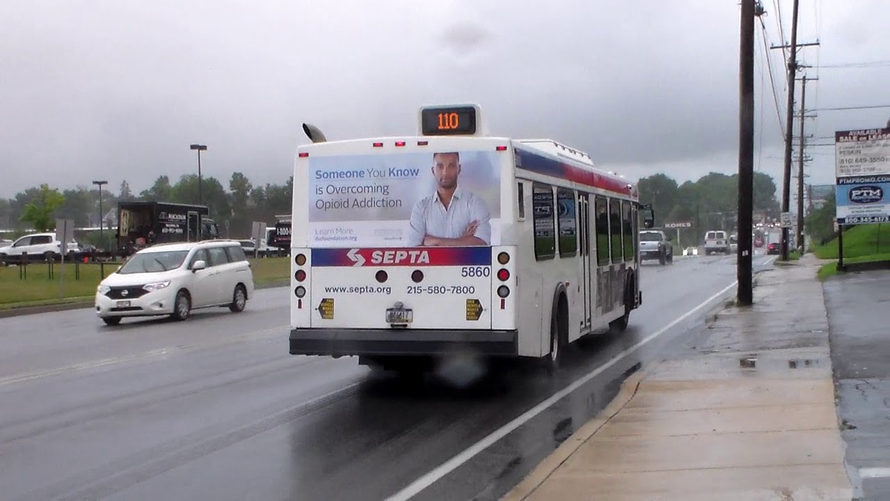 SEPTA BUS: NEW FLYER D40LF 5860 ON ROUTE: 110 - YouTube