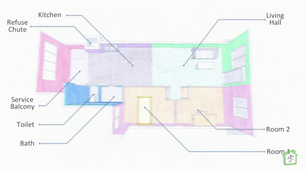 3 room (3I) HDB flat, floor plan, typical layout, Telok Blangah ...