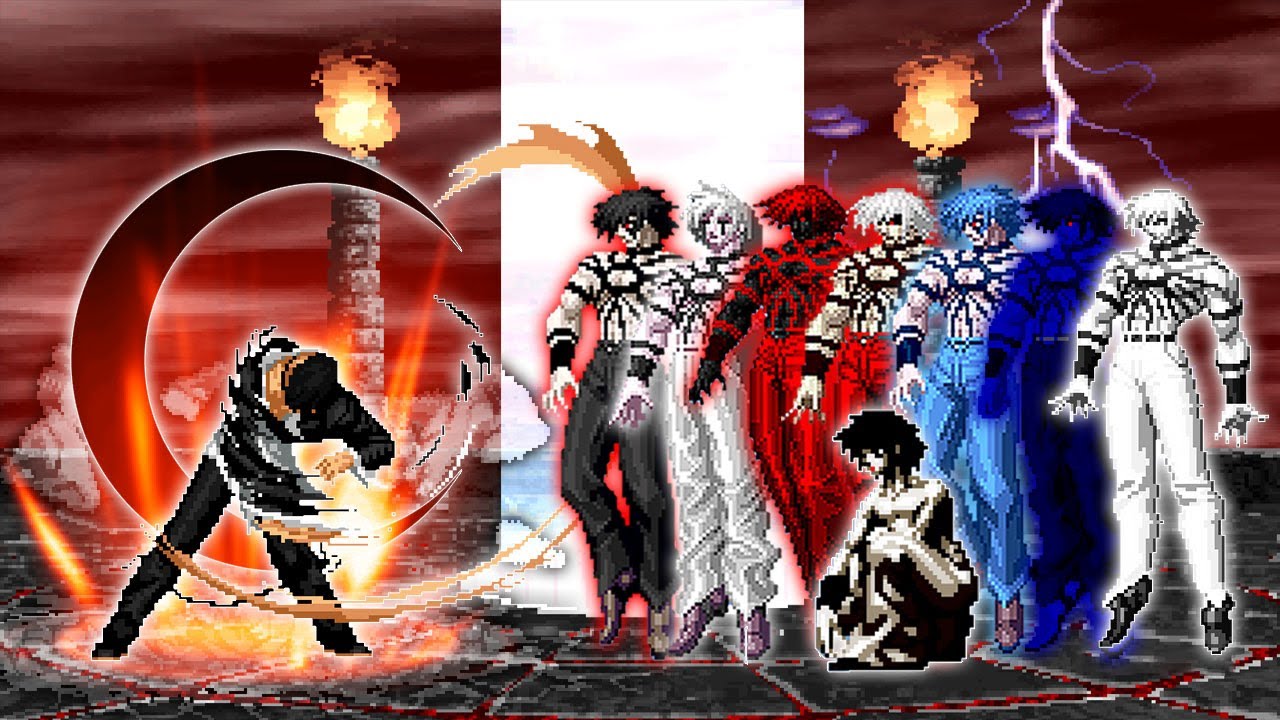 [KOF Mugen] Boss Orochi Iori CY Vs 8 Ultimate Orochi Team - YouTube