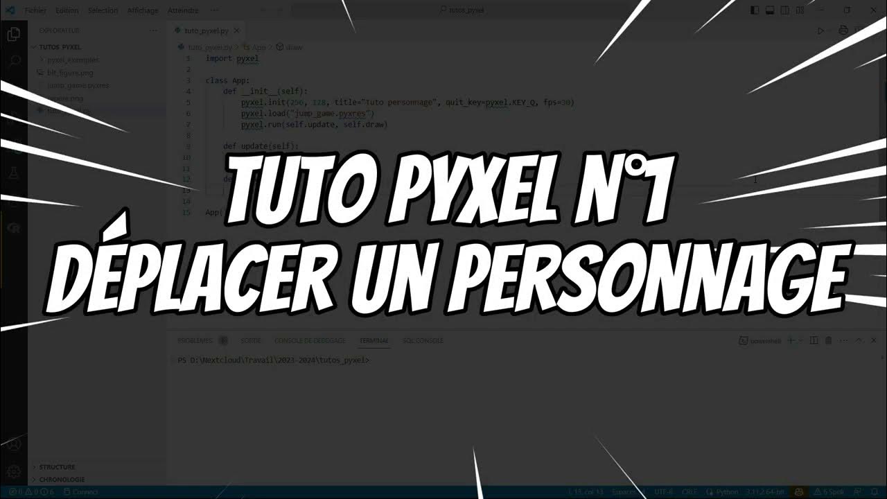 Tuto Pyxel n°1 : Déplacement d'un personnage - YouTube