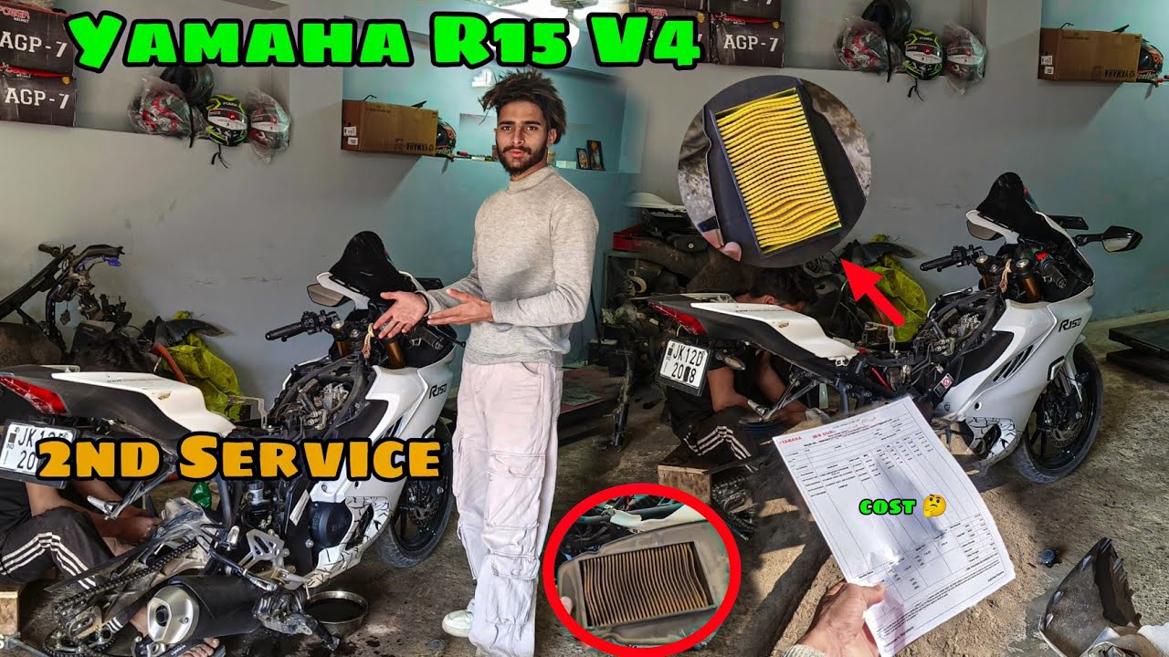 Yamaha R15 V4 2nd Service With Cost 🤔 - YouTube