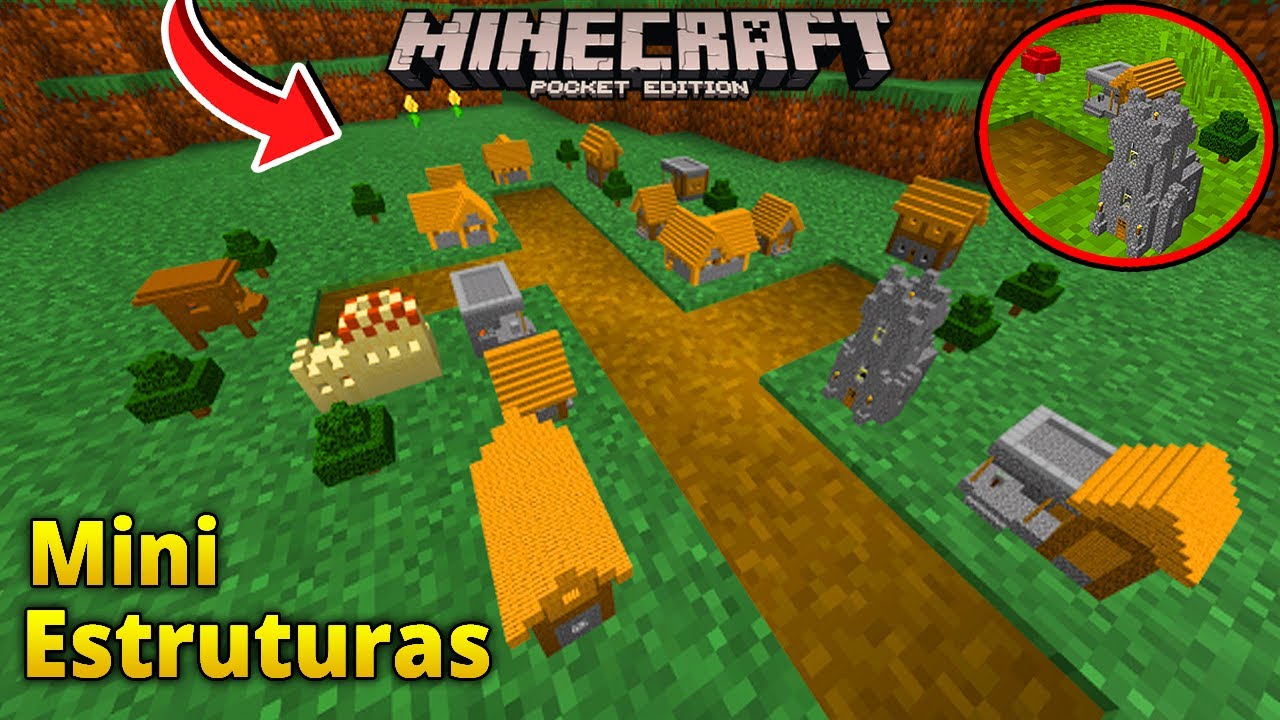 MINI ESTRUTURAS CRAFTÁVEIS NO MINECARFT BEDROCK - ADDON MINIATURE ...
