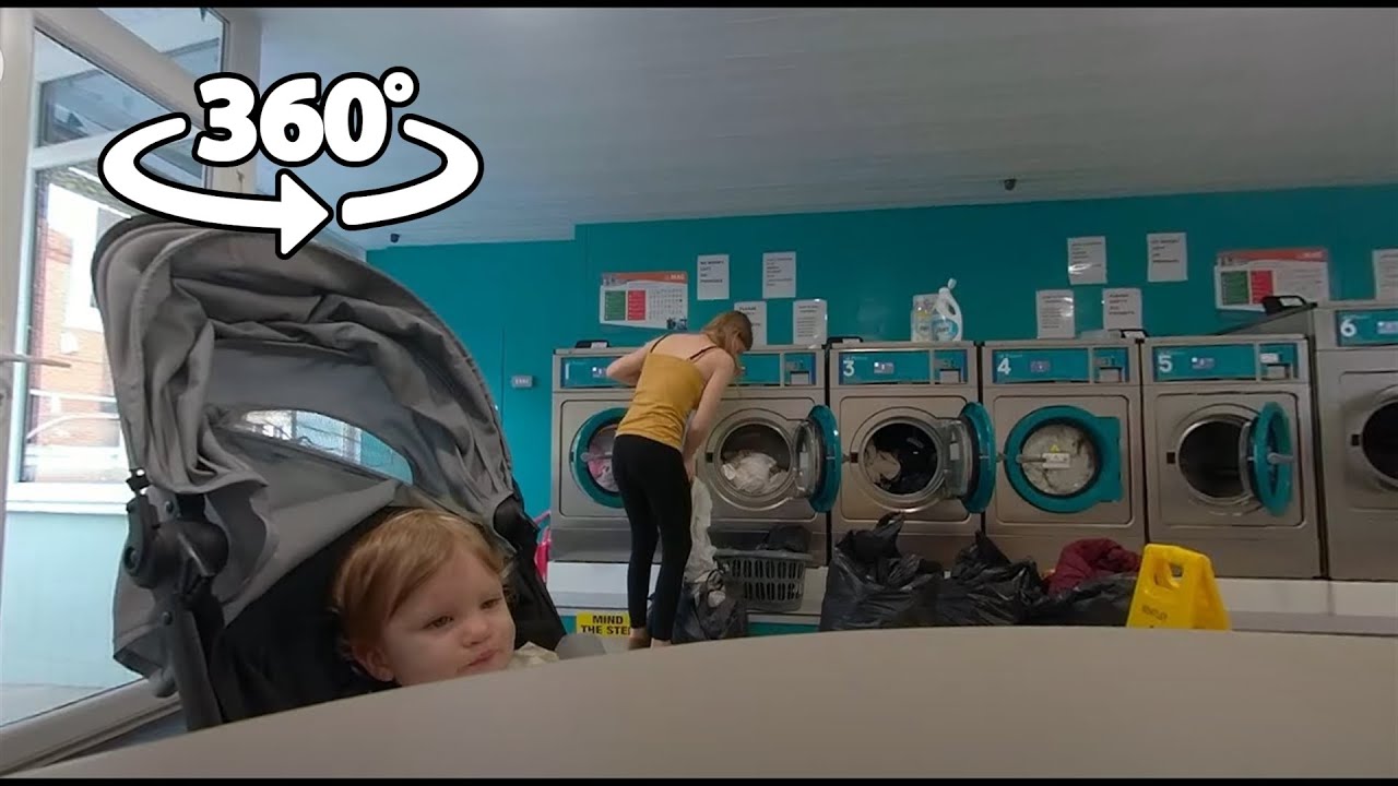 360 VR - Doing All our Washing at a Laundrette in Goole - YouTube