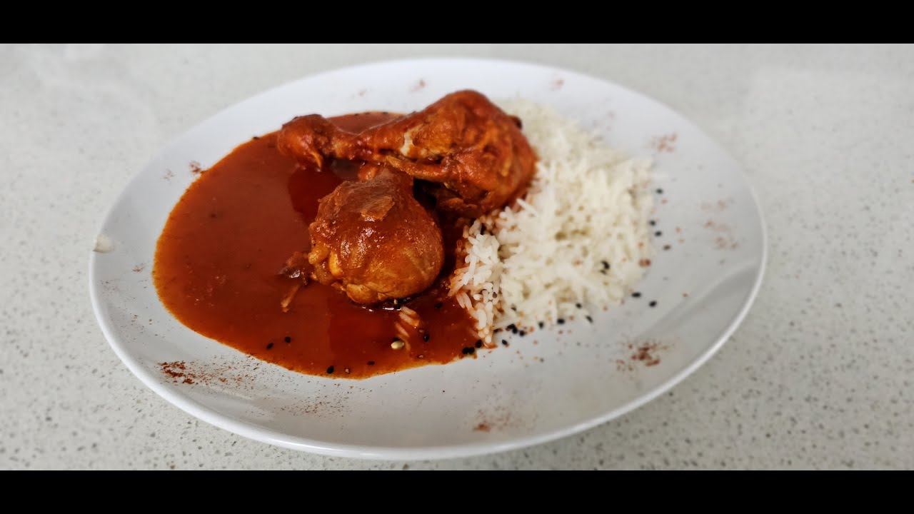 POLLO EN SALSA ROJA FACIL Y DELICIOSO - YouTube