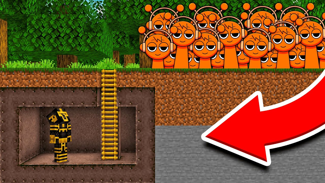 BASE SECRETA VS APOCALIPSIS DE SPRUNKI OREN EN MINECRAFT 😱 - YouTube