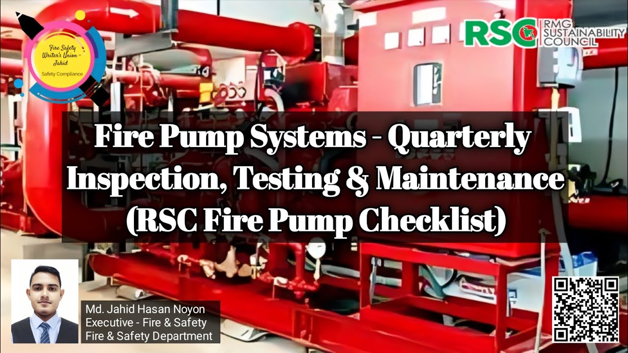 RSC Fire Pump Checklist - Quarterly(বাংলায়) - YouTube