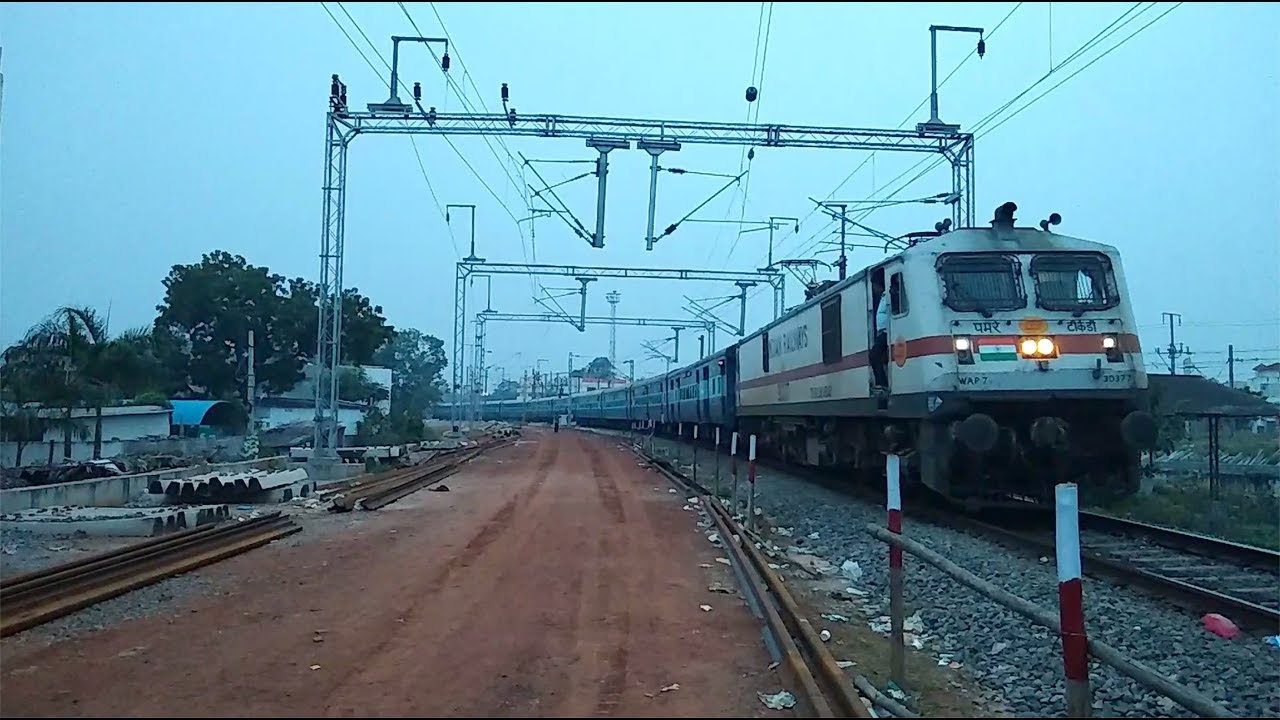 MEGA OFFLINK TKD WAP 7 with 17230 SABARI Express | Indian Railways ...