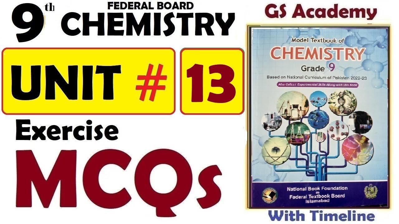 EXERCISE MCQS, UNIT 13, Organic Chemistry, 9TH CHEMISTRY, FEDERAL BOARD ...