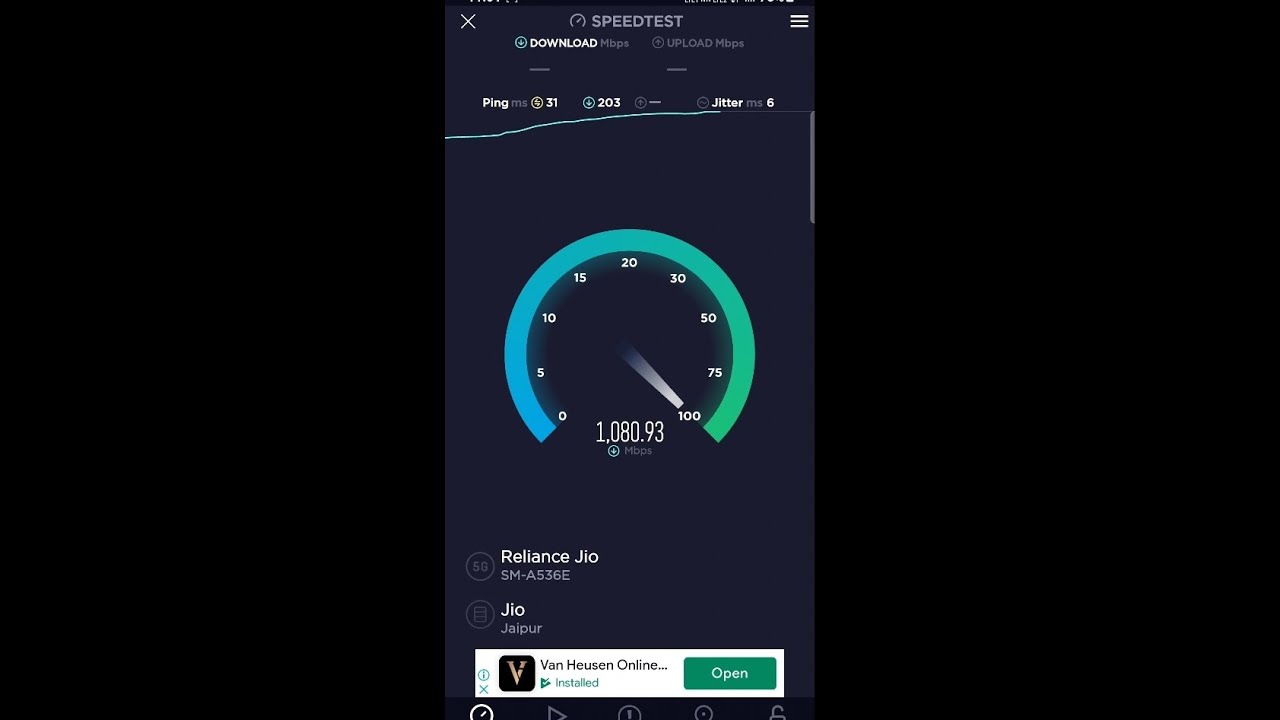 5G speed test | 5G in Jodhpur Rajasthan |Jio 5G speed test |JioTrue5G ...