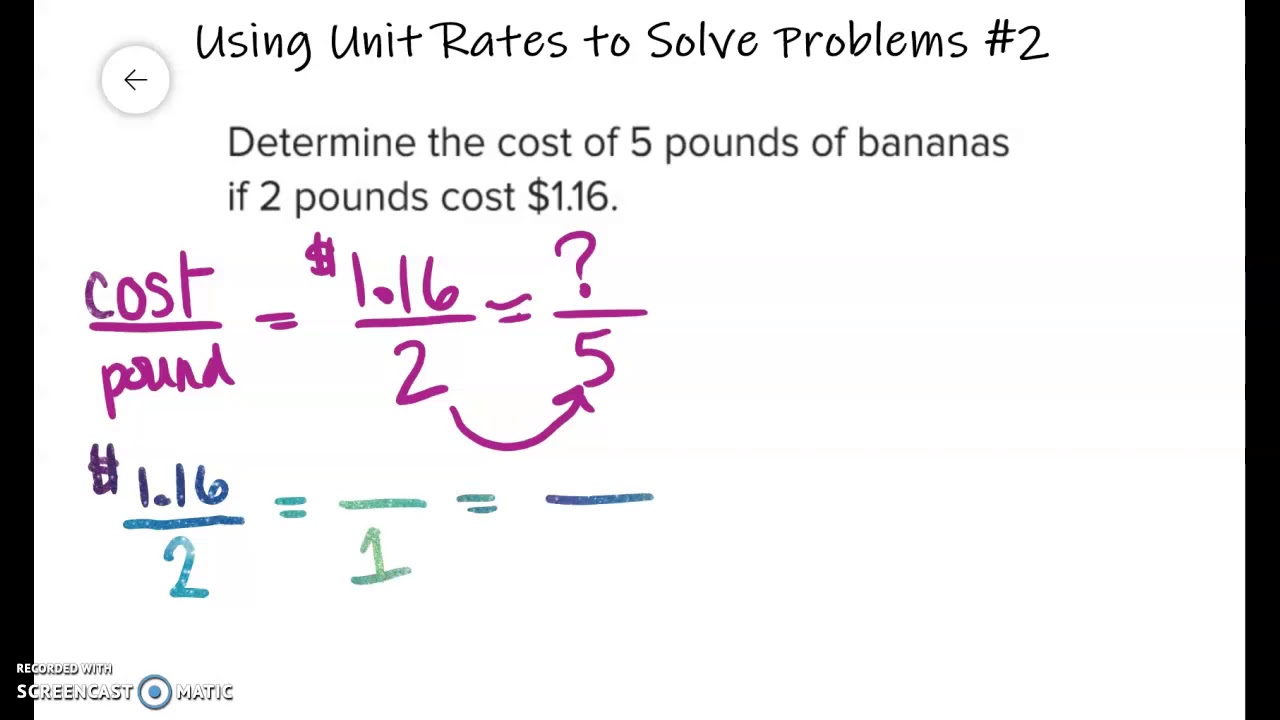 Reviewing Unit Rates #2 - YouTube