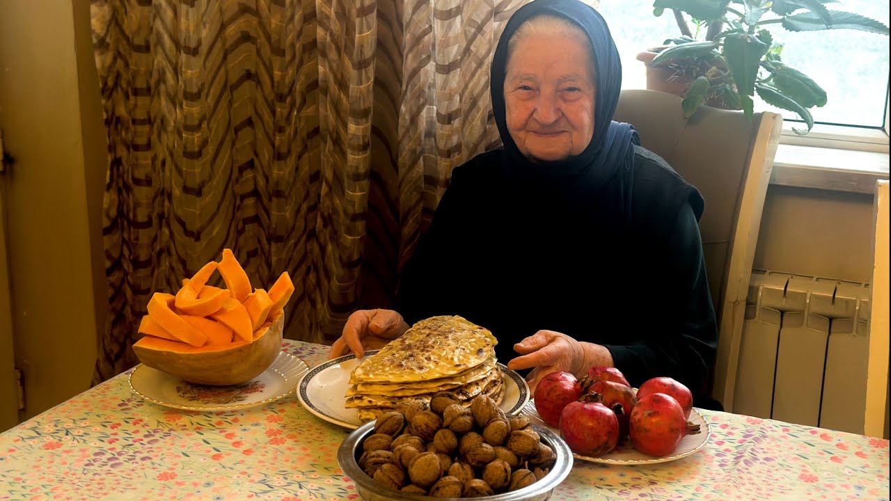 Narlı,qozlu BORANI QUTABI bişirdik-with Pomegranate,walnut PUMPKİN ...