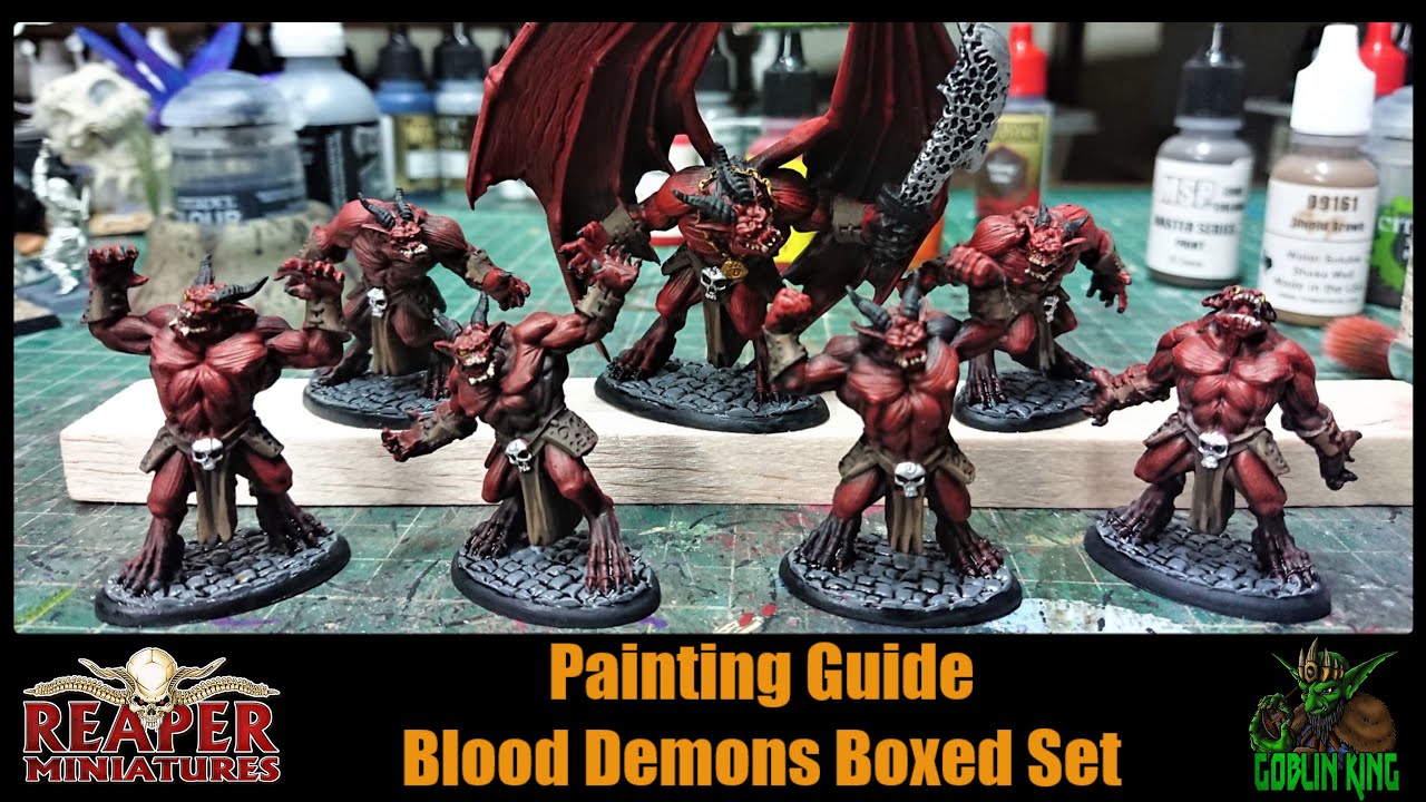 Reaper Miniatures, Painting guide, Blood Demons Boxed Set, D&D - YouTube