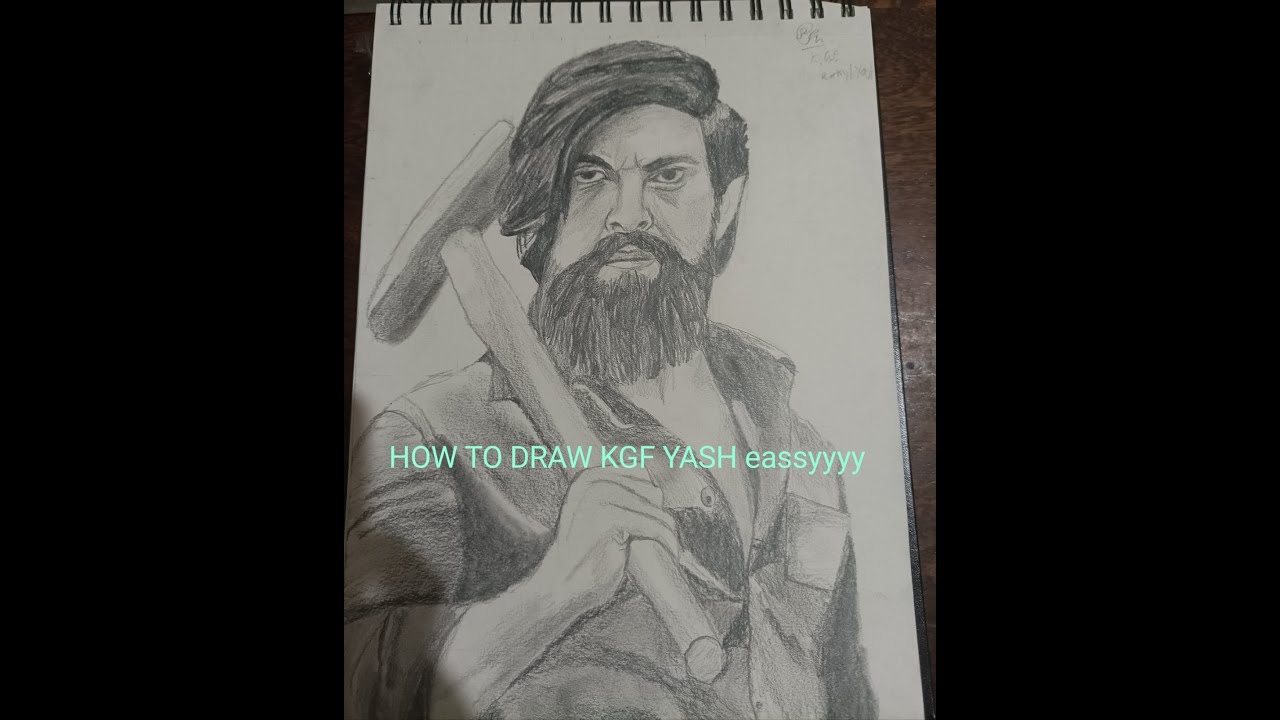 How to draw Yash from KGF,realistic sketch ,shading , tutorial(EASY ...