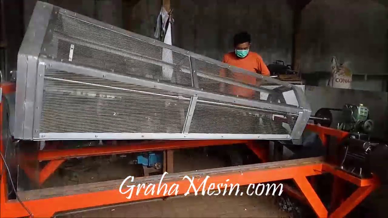 Alat Pengayak Pasir dan Kerikil Otomatis Model Rotary - YouTube