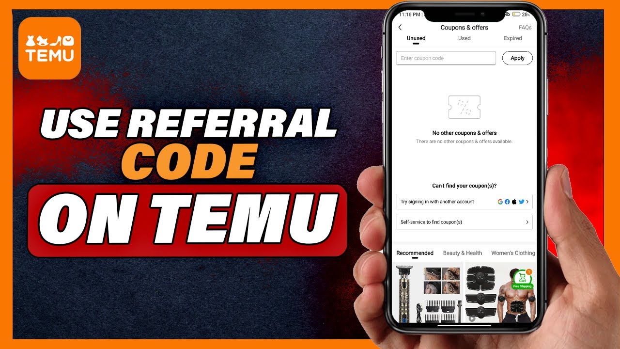 How To Use A Referral Code On Temu (2024) - YouTube