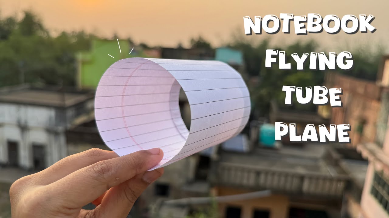 How To Make a Paper Tube Plane Fly Like a Glider | Flying Paper Pipe ...