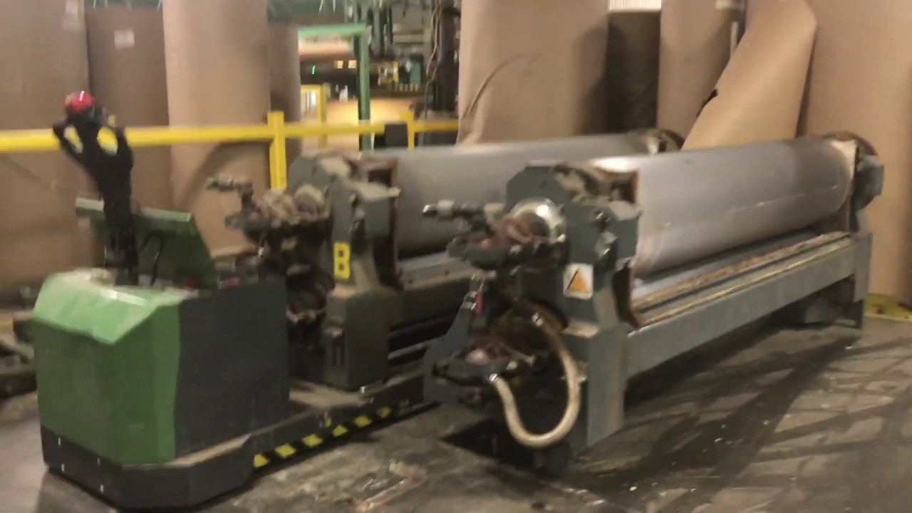 98" Langston Fosber Corrugator - Wet end - YouTube