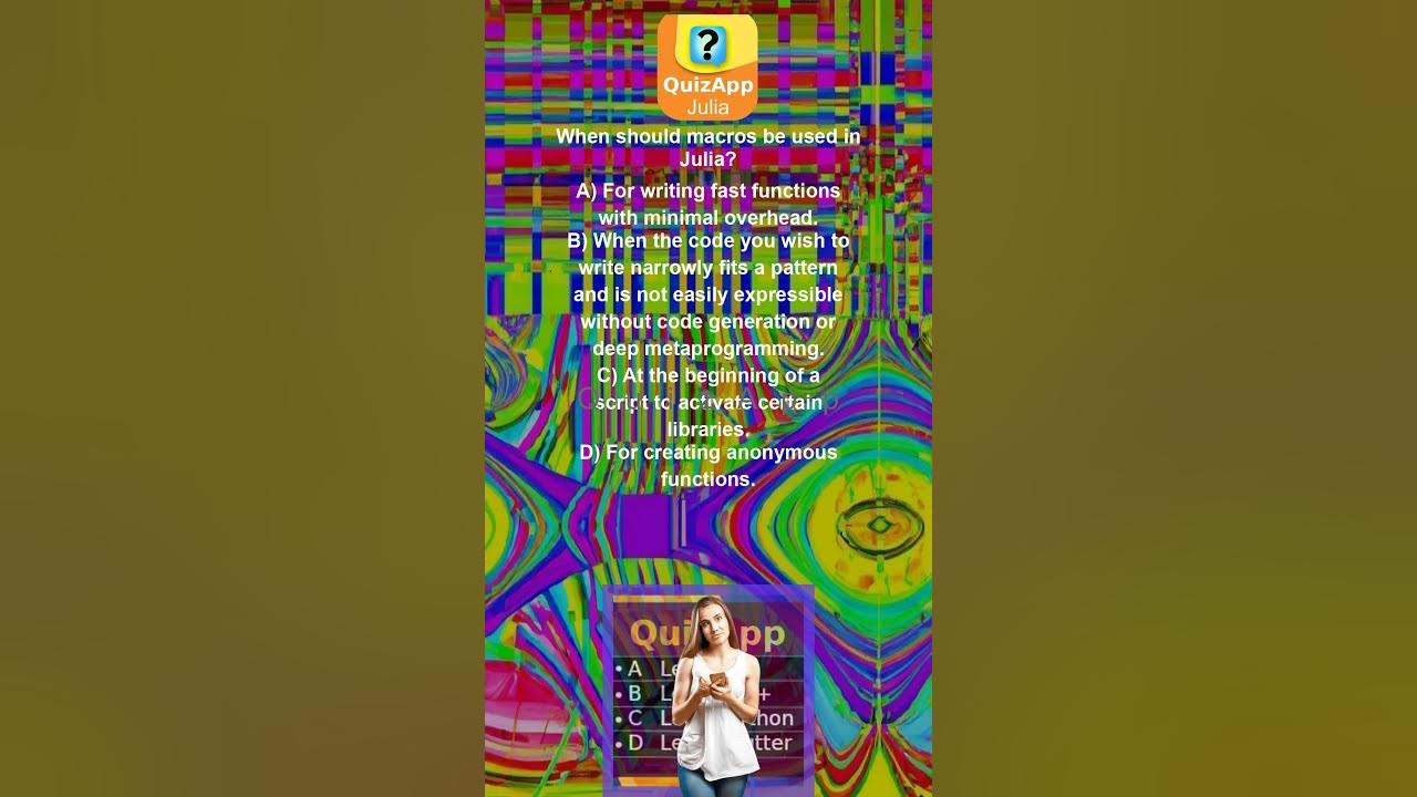 Julia When should macros be used in Julia - YouTube