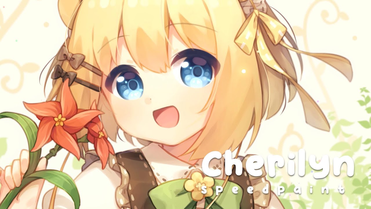 flower Cherilyn illustration timelapse - YouTube