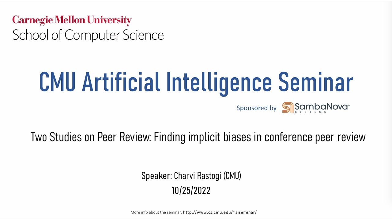 10/25/2022 -- Charvi Rastogi (CMU) - YouTube